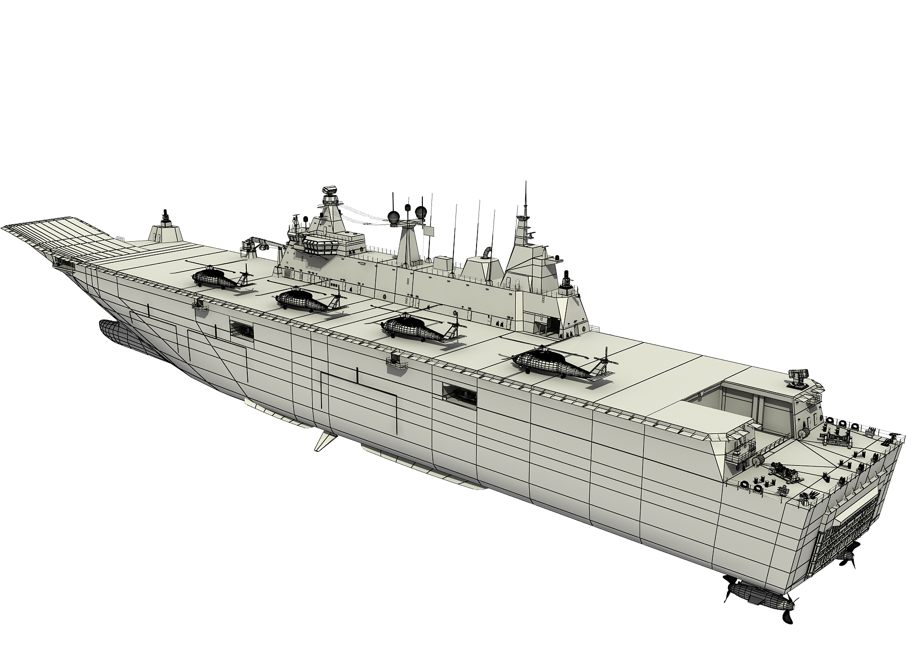 3D tcg anadolu lhd ship model - TurboSquid 1554232