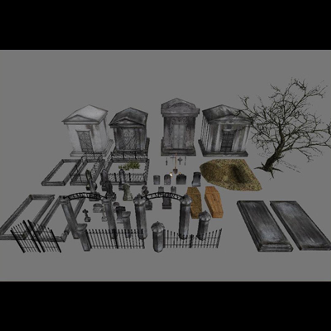 3d Graveyard Builder Grave Model