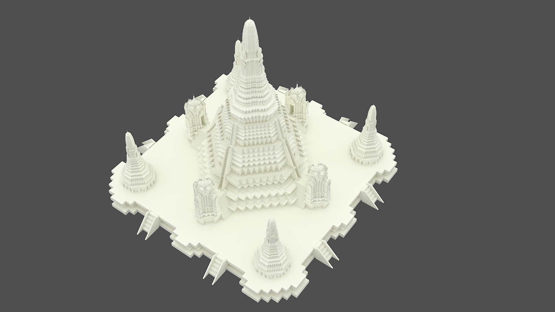 Wat Arun Temple 3D Model - TurboSquid 1945684