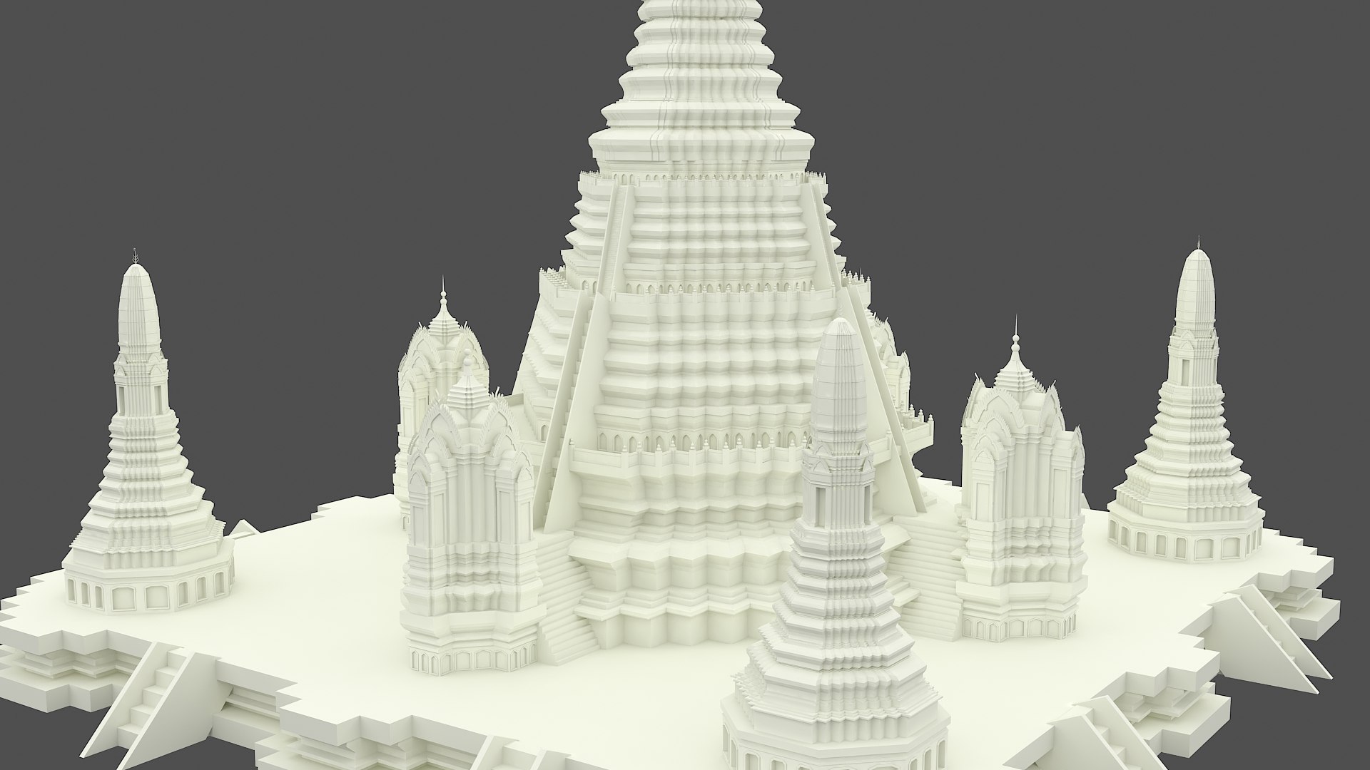 Wat Arun Temple 3D Model - TurboSquid 1945684
