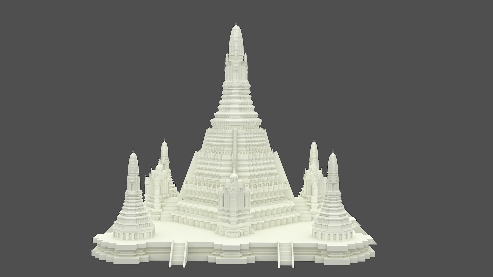 Wat Arun Temple 3D Model - TurboSquid 1945684