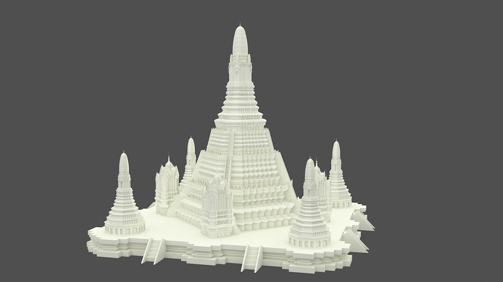 Wat Arun Temple 3D Model - TurboSquid 1945684