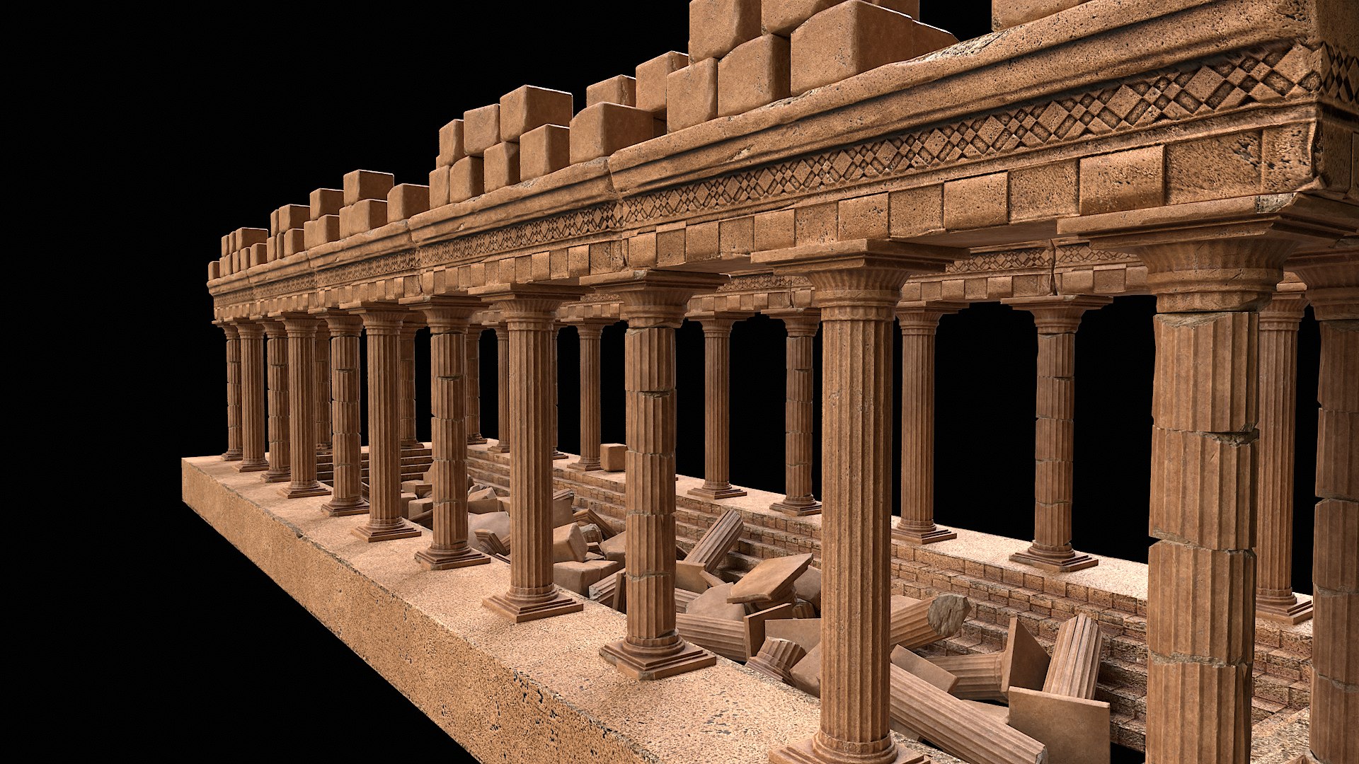 Ancient Columns Ruins Pack 3D Model - TurboSquid 2358550