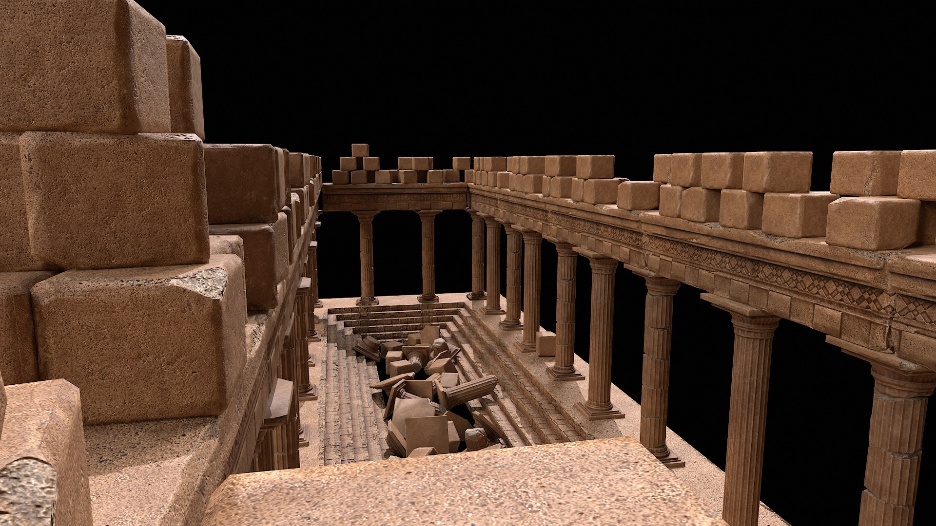 Ancient Columns Ruins Pack 3D Model - TurboSquid 2358550