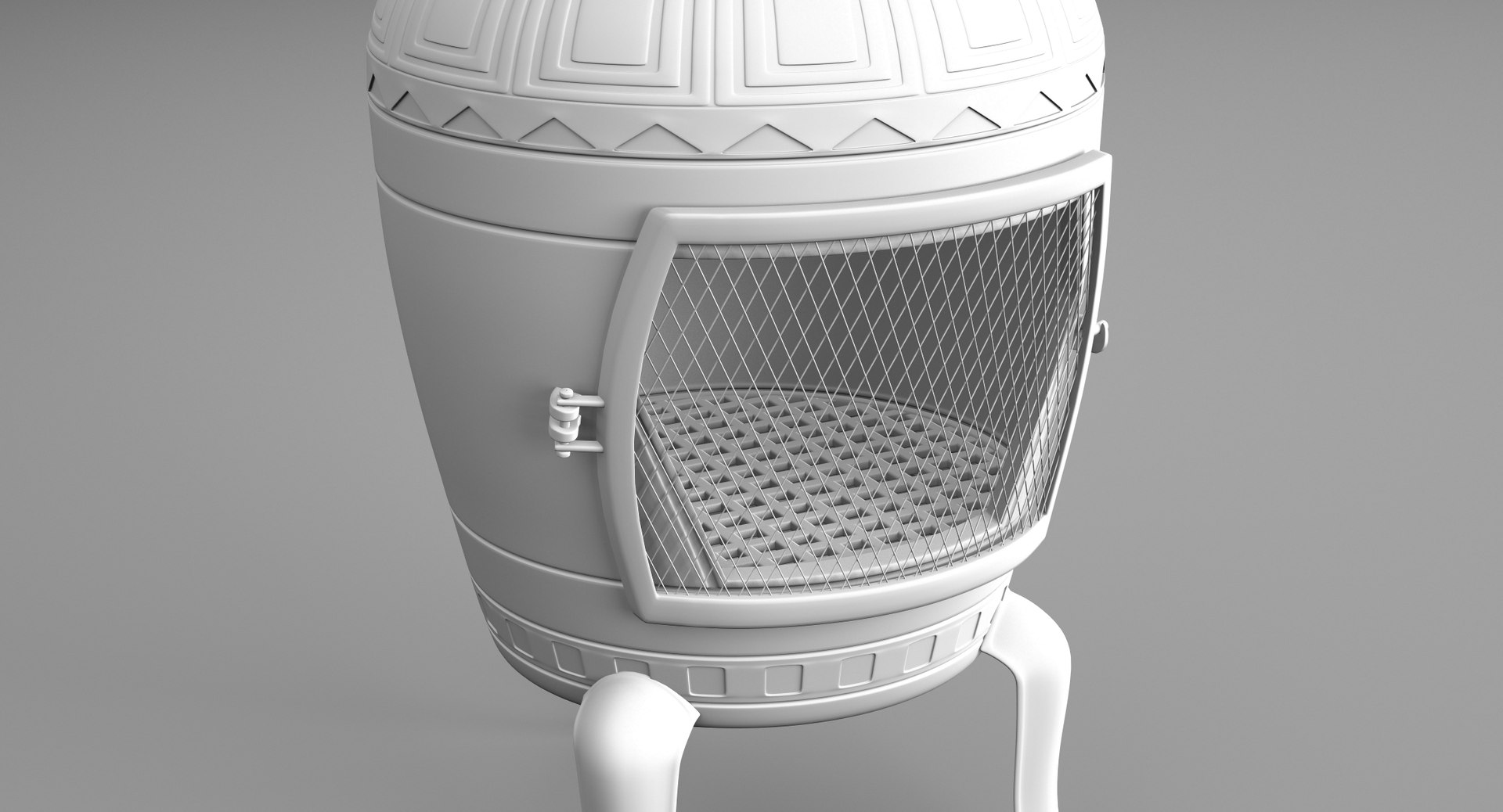 3d Model Garden Chiminea