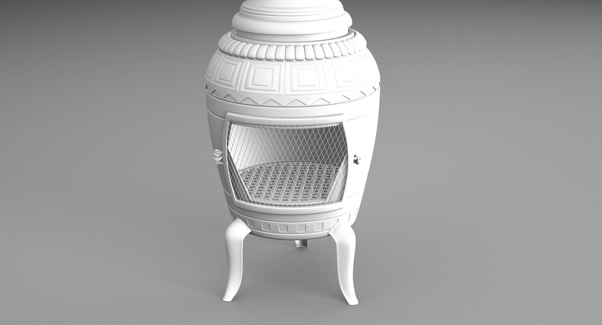 3d Model Garden Chiminea