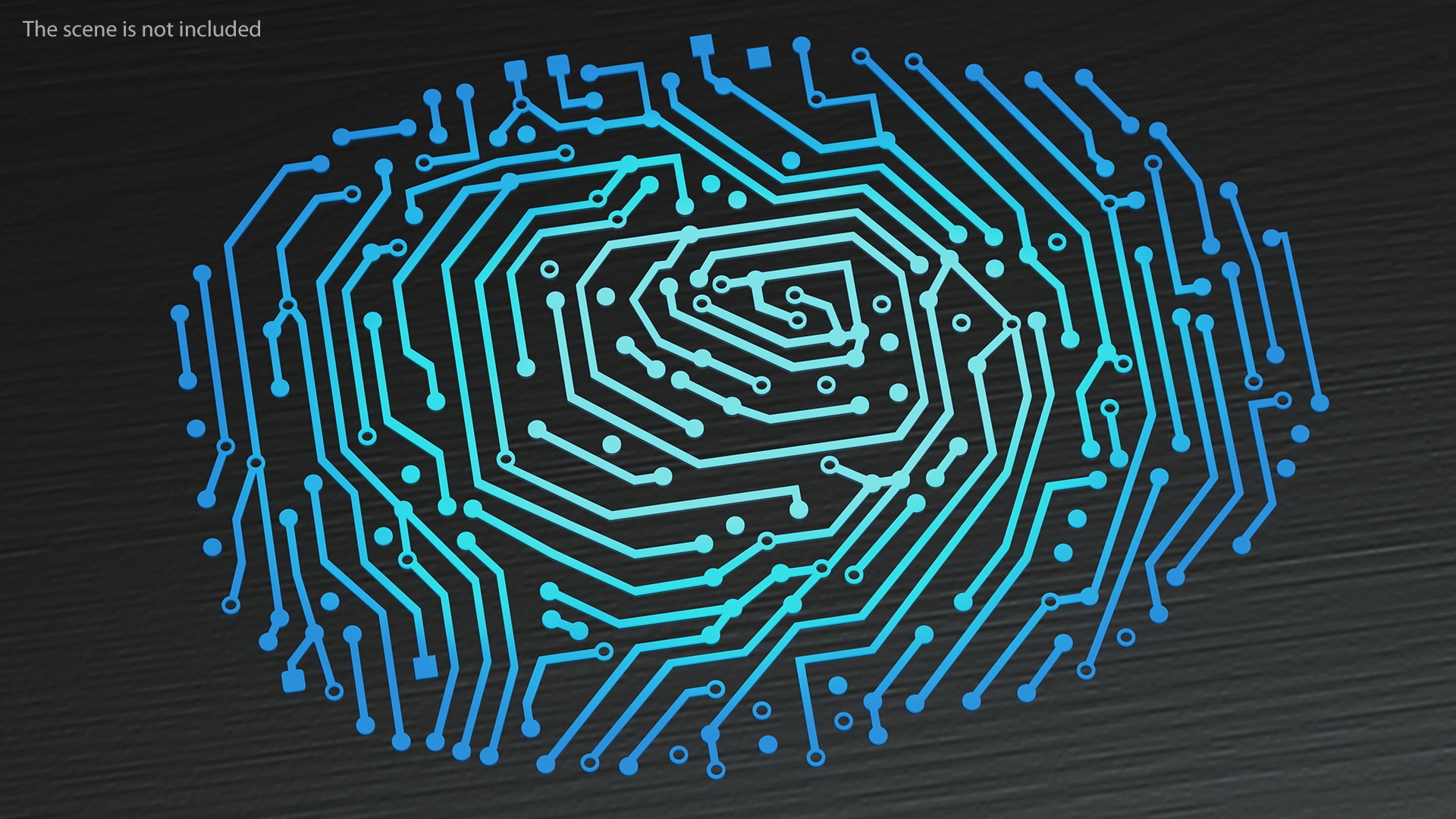 3D Electronic Fingerprint Blue Light - TurboSquid 1838081