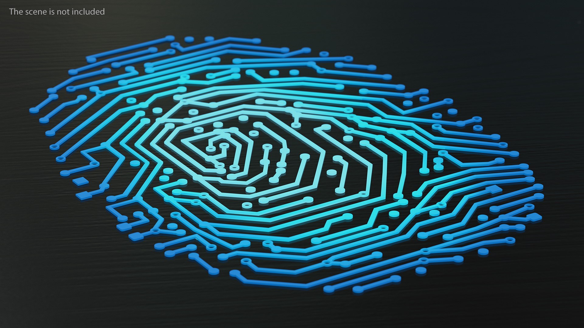 3D Electronic Fingerprint Blue Light - TurboSquid 1838081