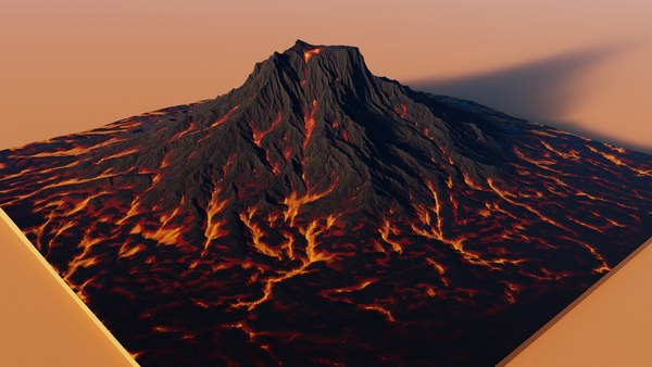 modelo 3d Terreno del volcán gratis - TurboSquid 2202730