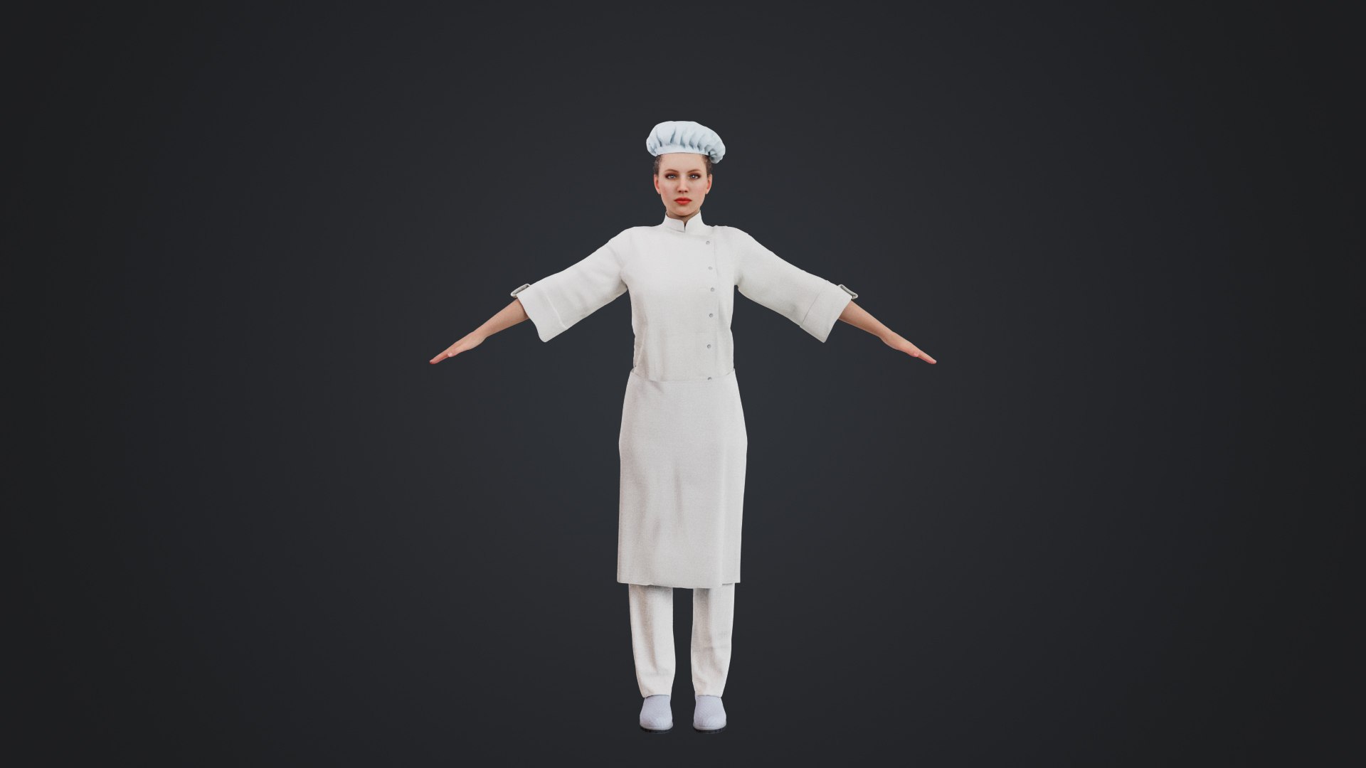 Female Chef Rigged 3D Model - TurboSquid 2322792