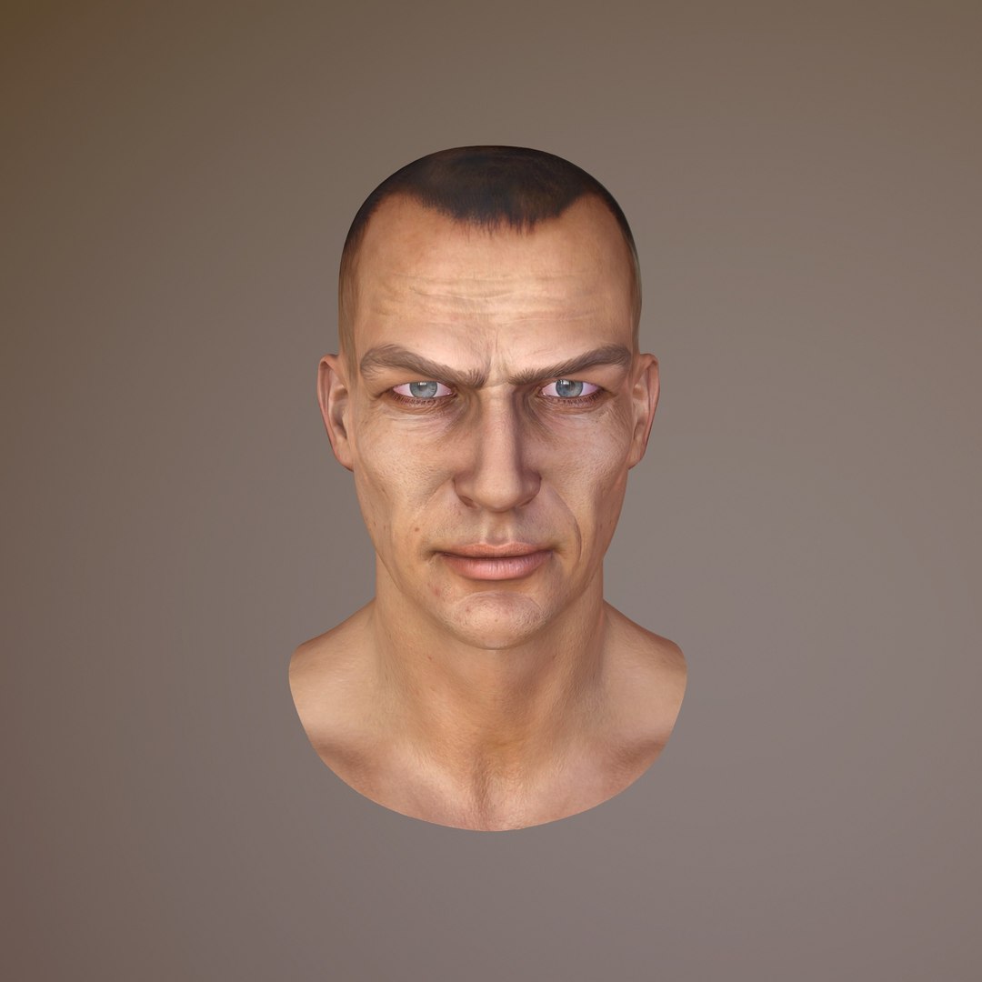 Male Head 3d Max