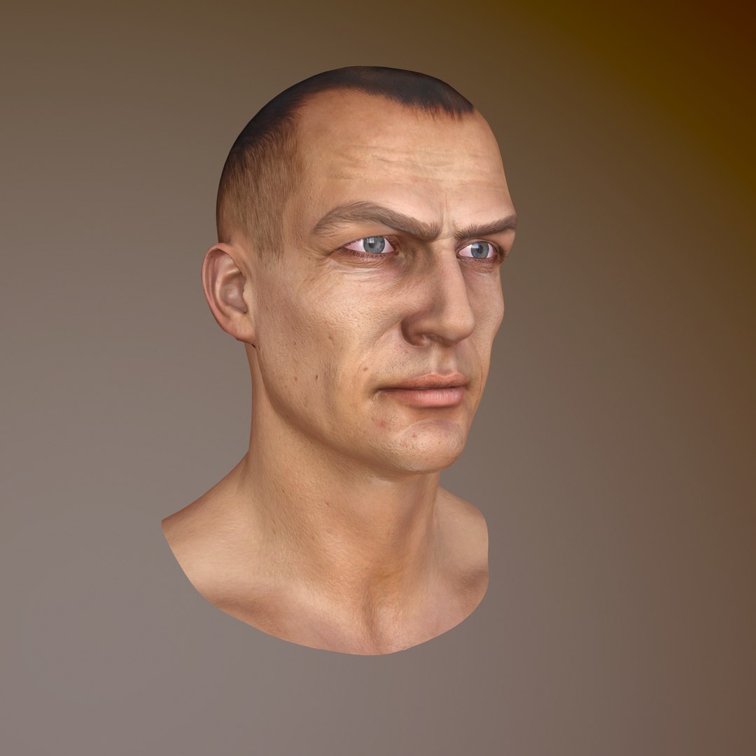 Male Head 3d Max
