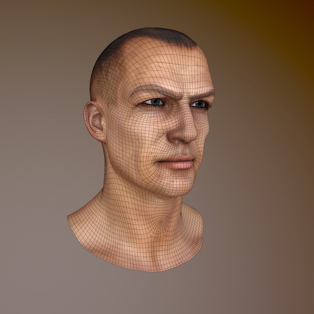 Male Head 3d Max