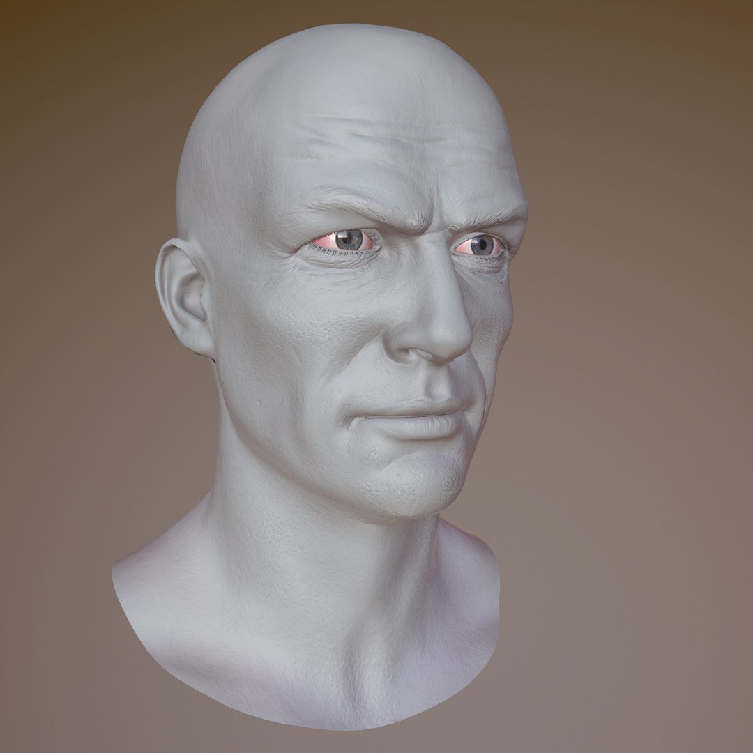 Male Head 3d Max