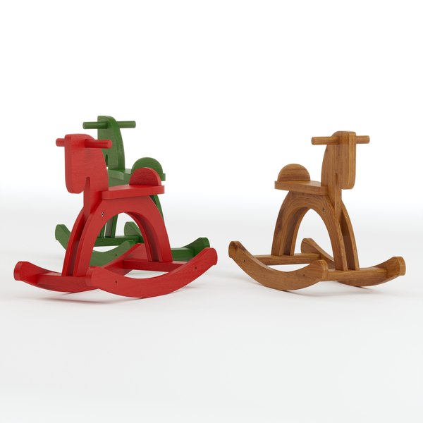 modelo 3d Wooden Childrens Rocking Horse - TurboSquid 1940397