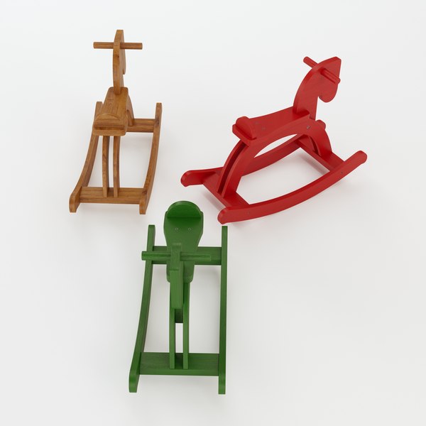 modelo 3d Wooden Childrens Rocking Horse - TurboSquid 1940397