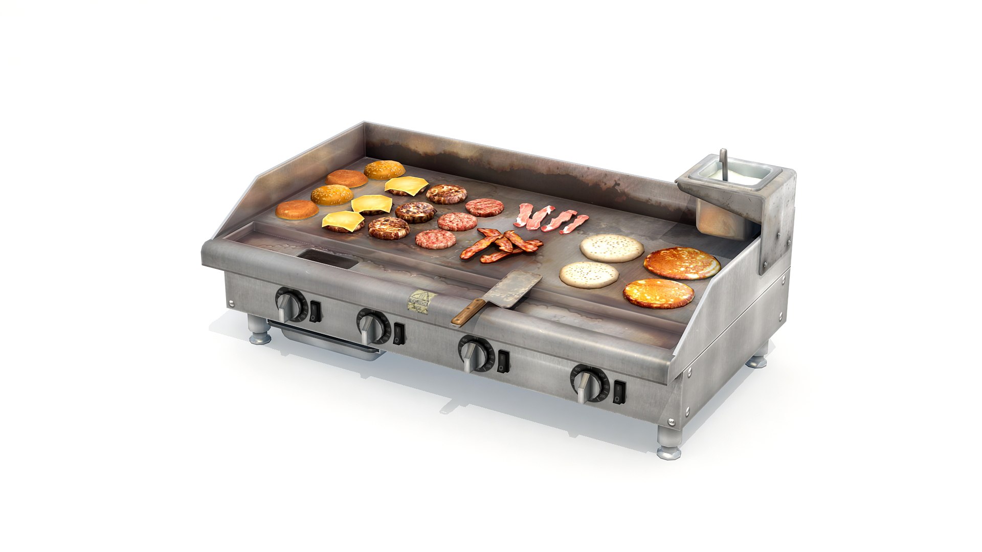 Commercial Kitchen Griddle 3D - TurboSquid 1576816
