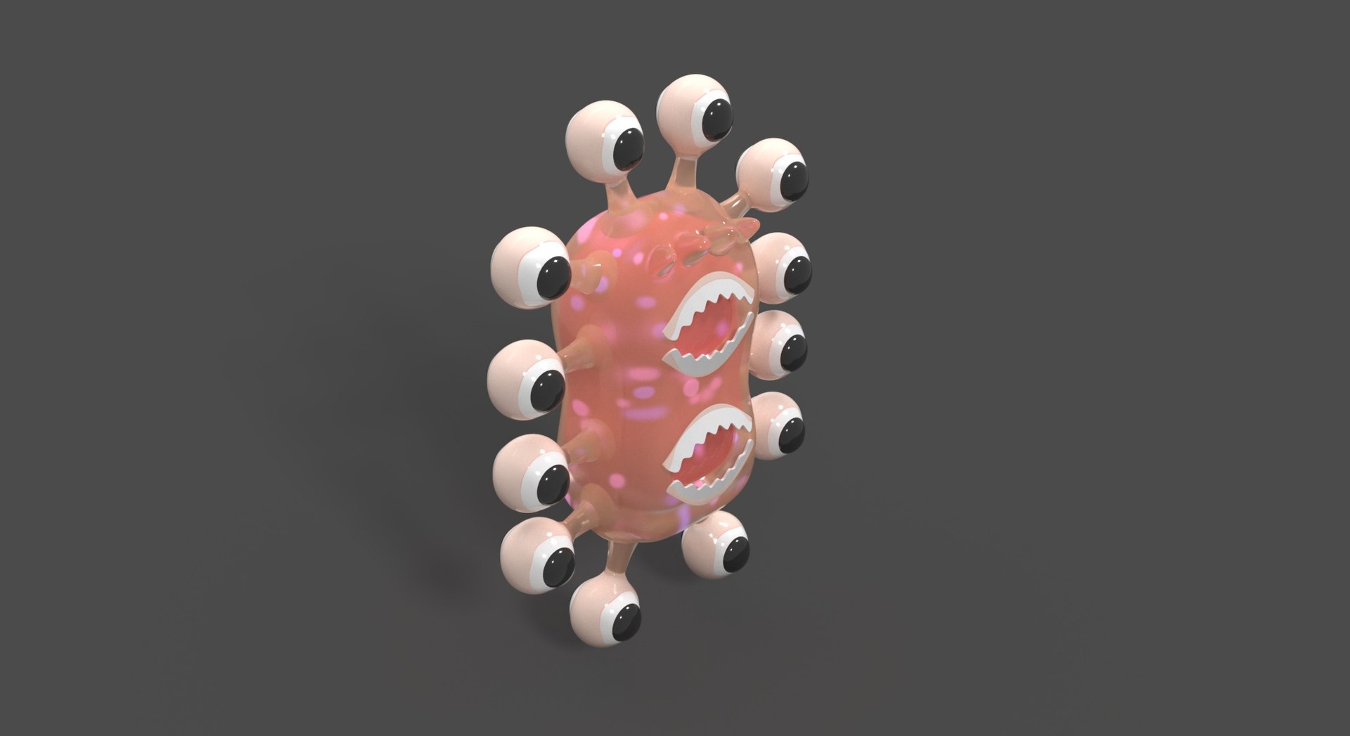 3D Model Cartoon Bacteria 2 - TurboSquid 1859365