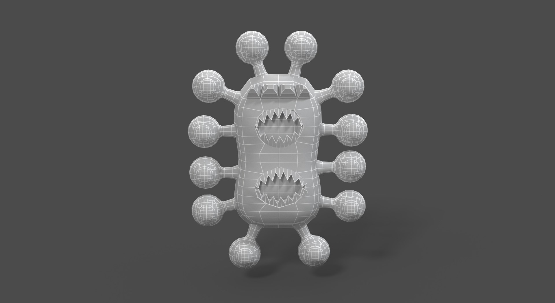 3D Model Cartoon Bacteria 2 - TurboSquid 1859365