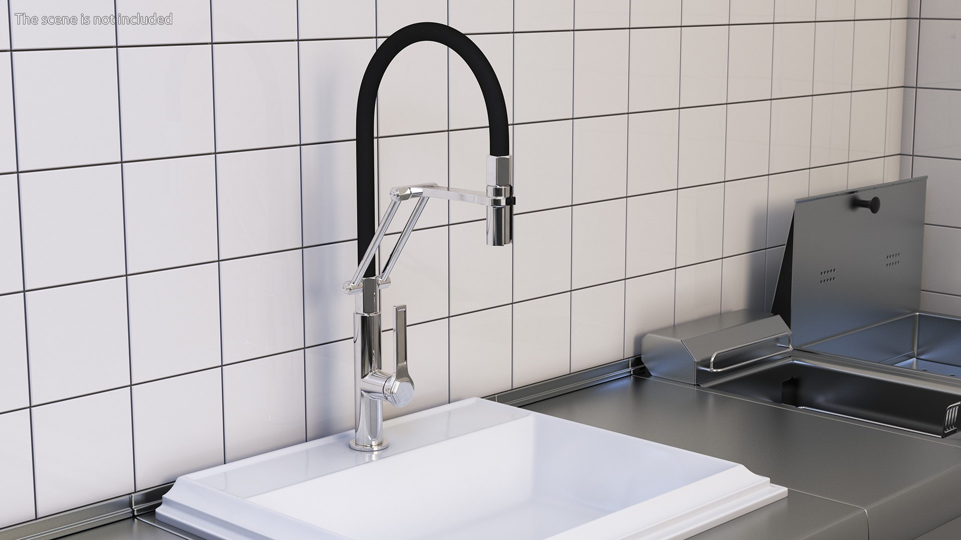 3D Professional Deck Mounted Kitchen Tap Model - TurboSquid 1720740