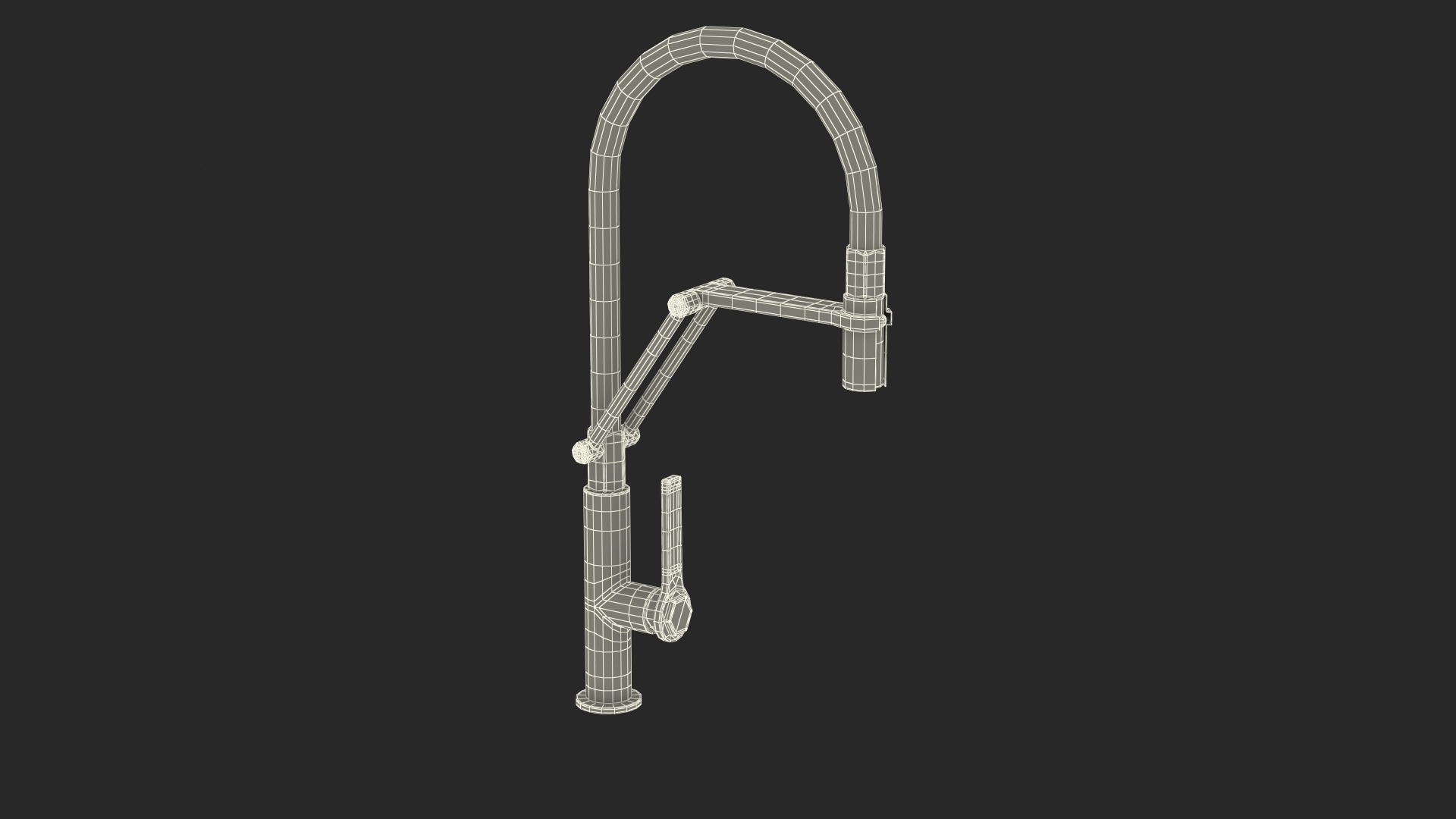 3D Professional Deck Mounted Kitchen Tap Model - TurboSquid 1720740