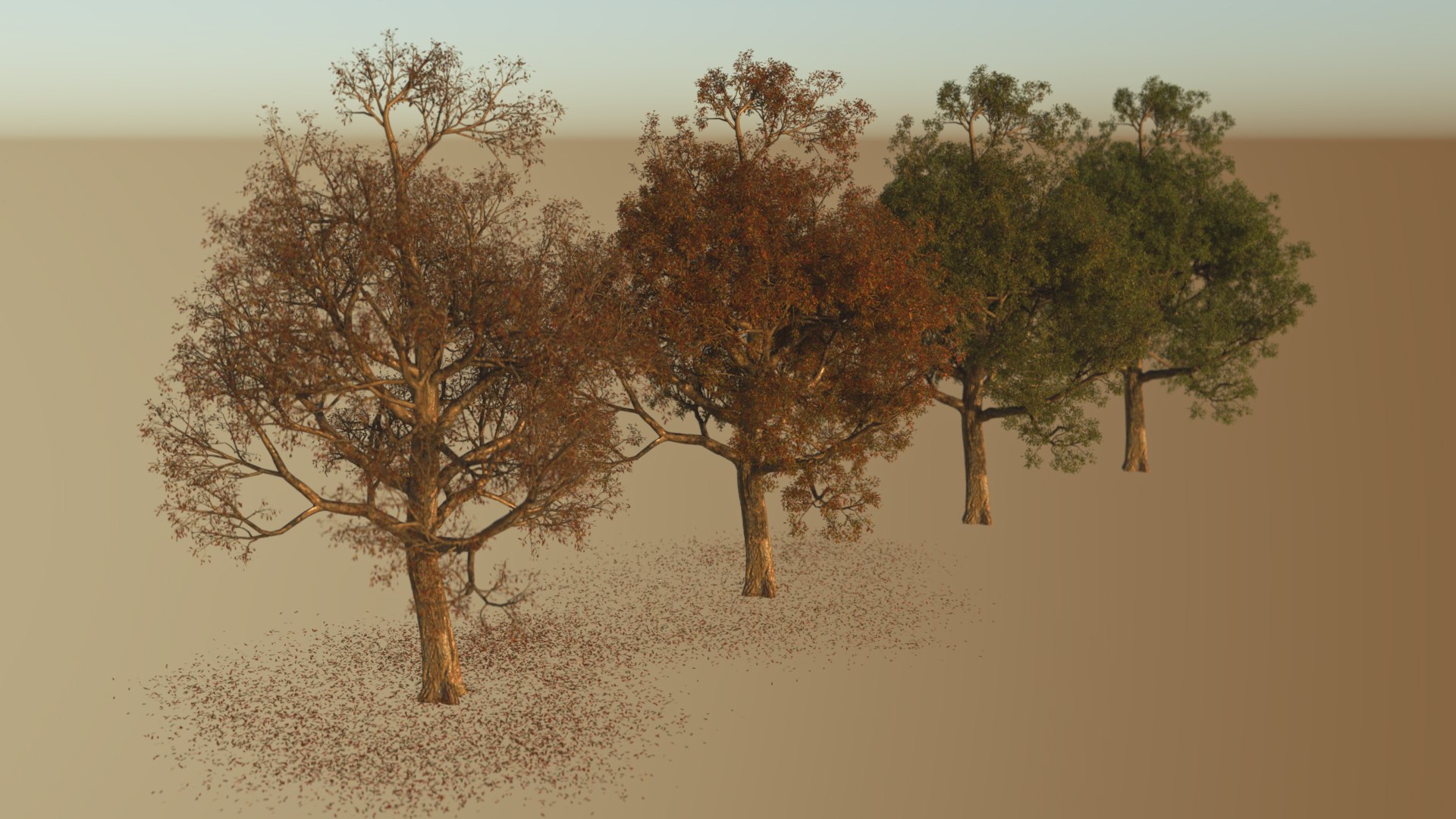 3D Set Seasons Animation Trees - TurboSquid 1699704