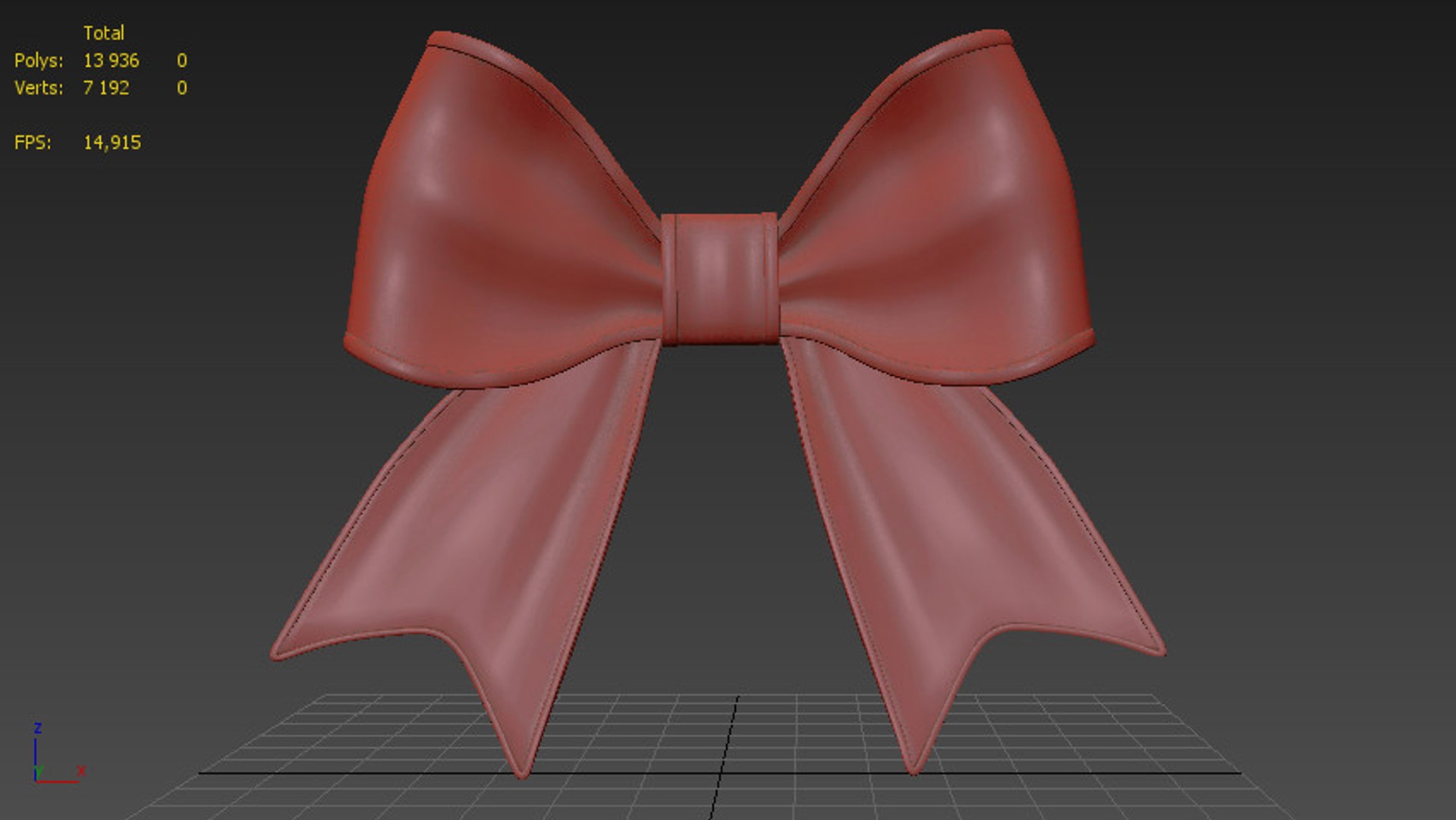 3D Pink Bow Model - TurboSquid 1873412