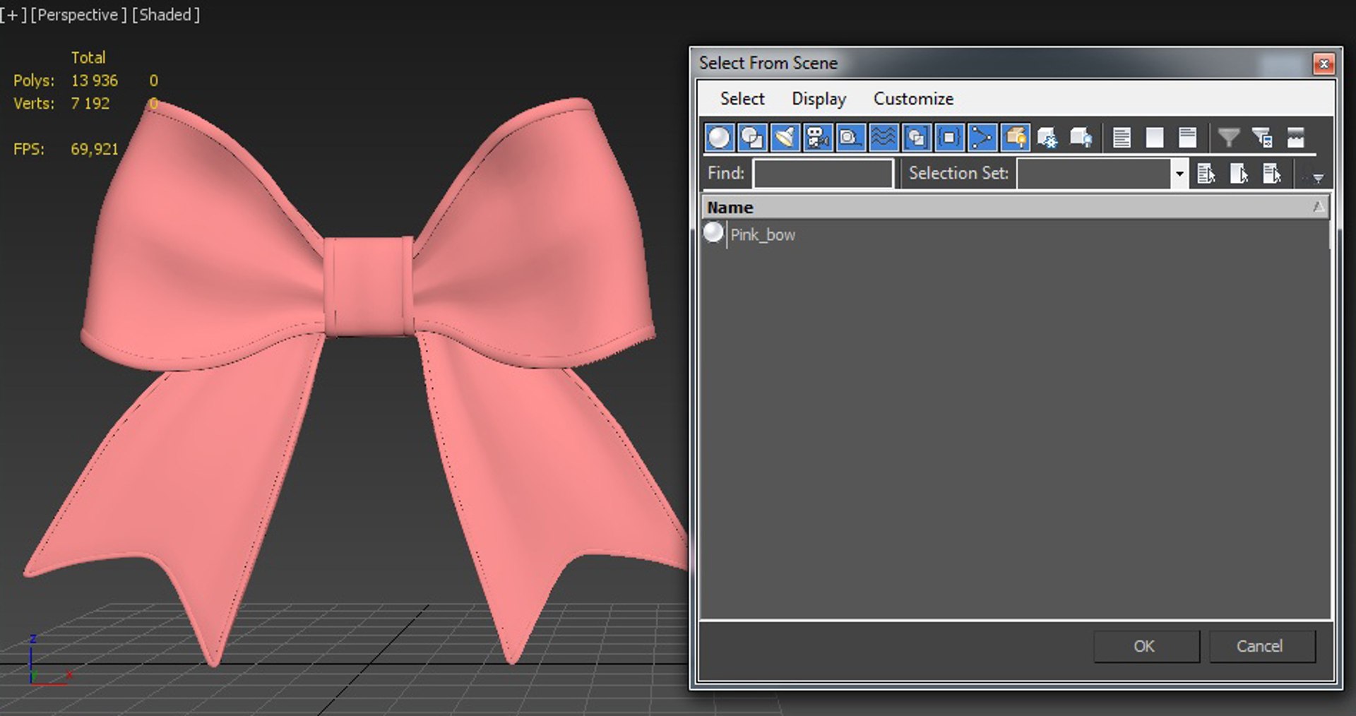 3D Pink Bow Model - TurboSquid 1873412