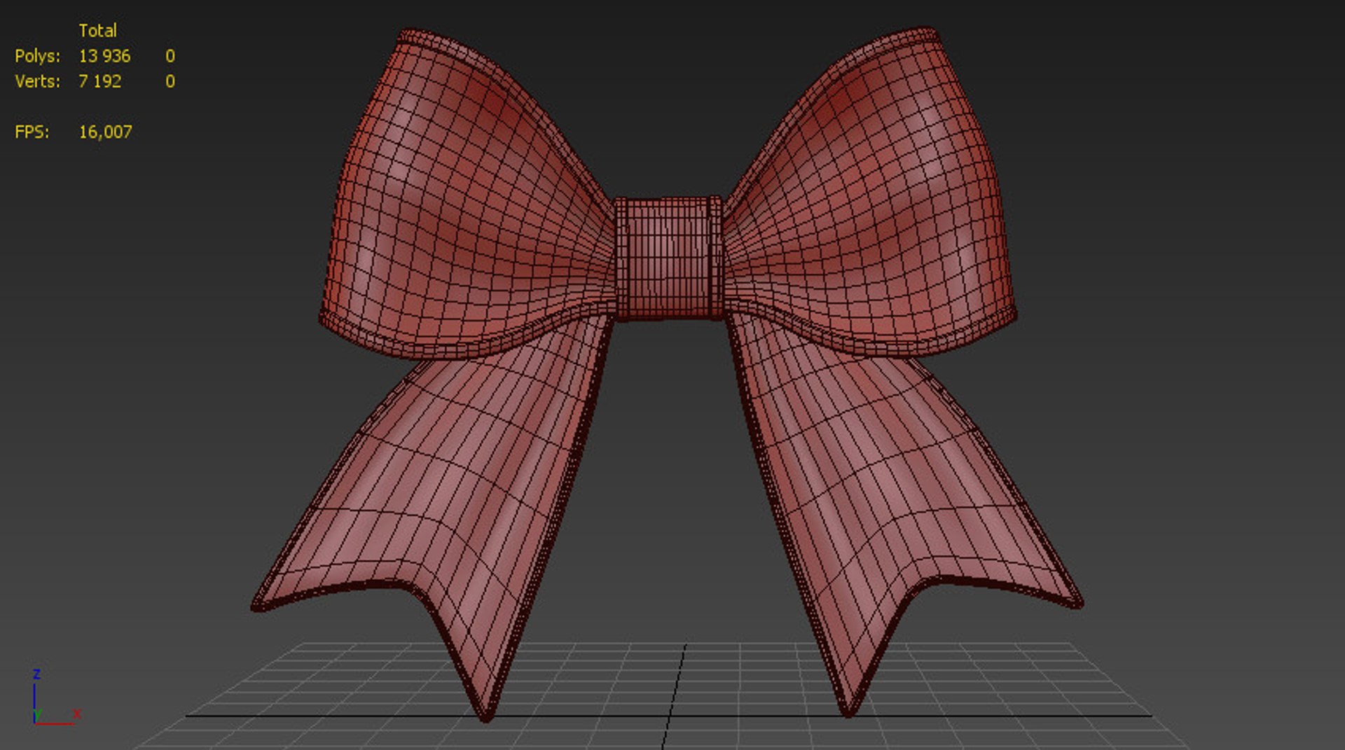 3D Pink Bow Model - TurboSquid 1873412