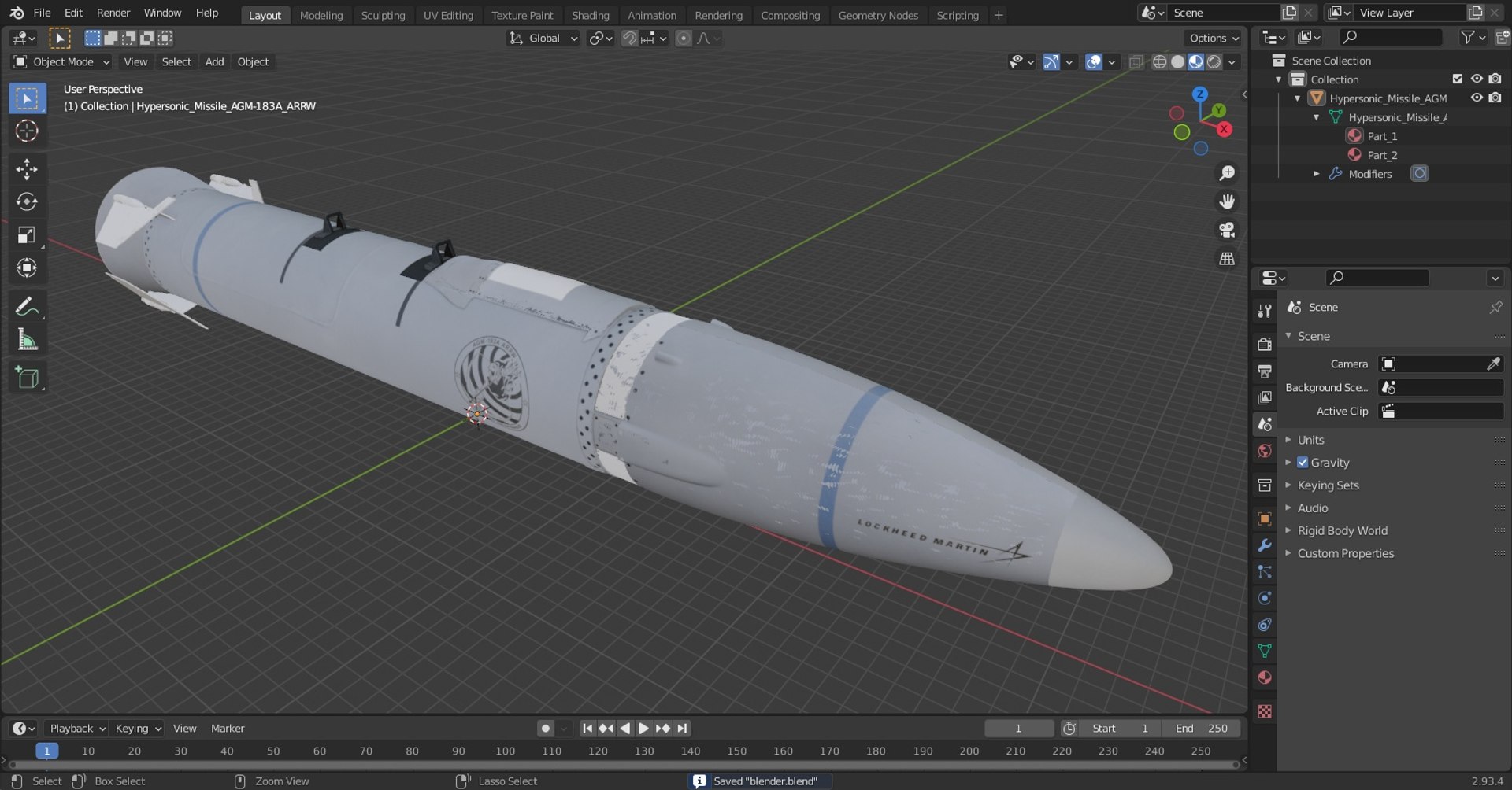 Hypersonic Missile AGM-183A ARRW 3D model - TurboSquid 1918598