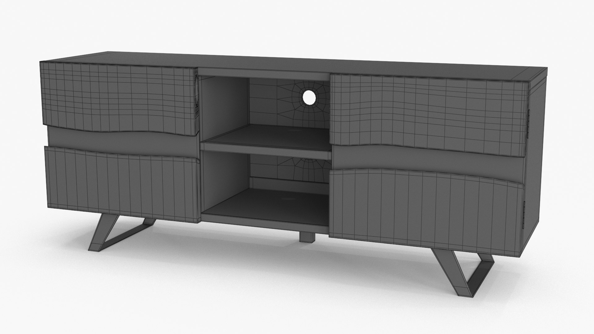 3D TV Console Table V2 Model - TurboSquid 2219504