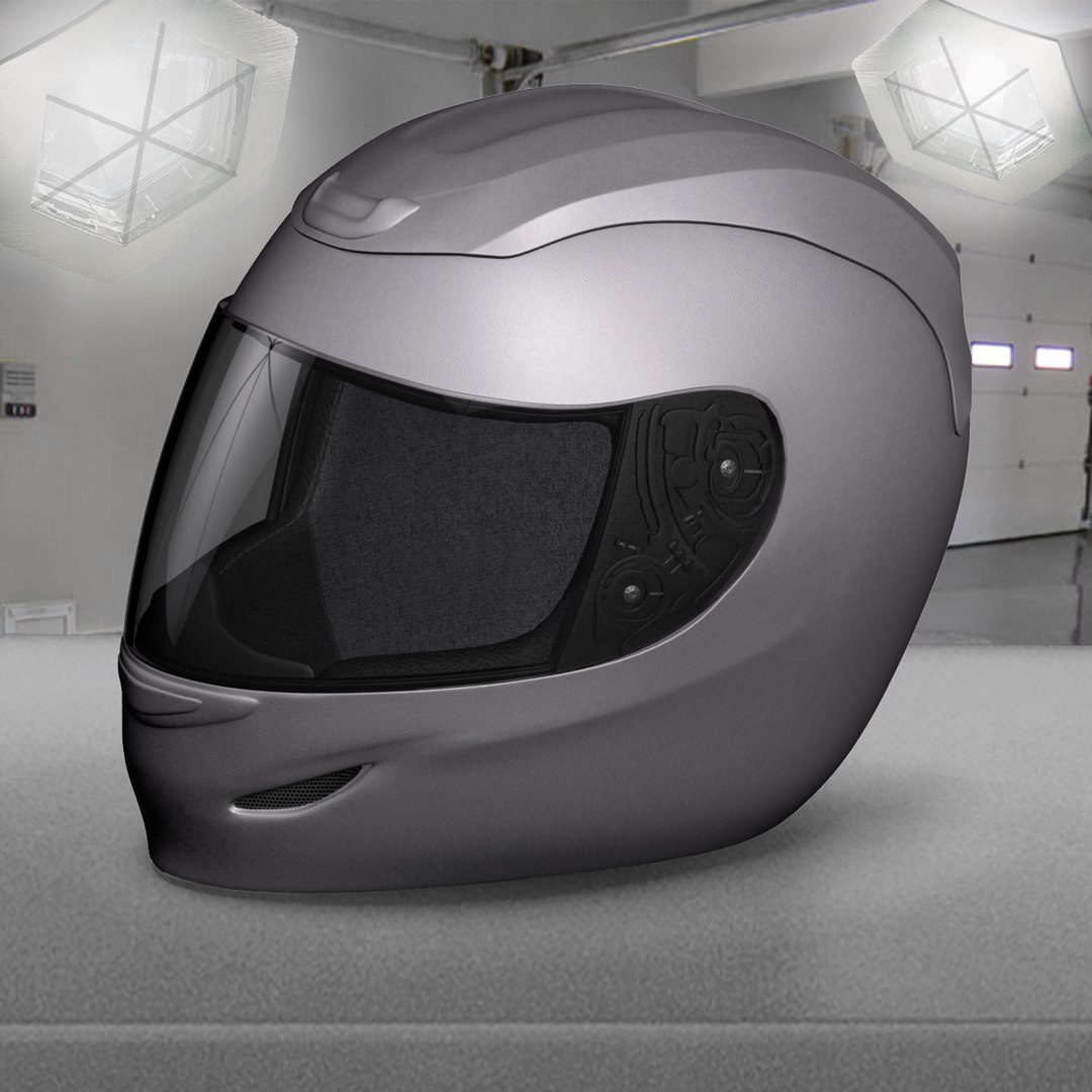 helmet gray colors 3d model