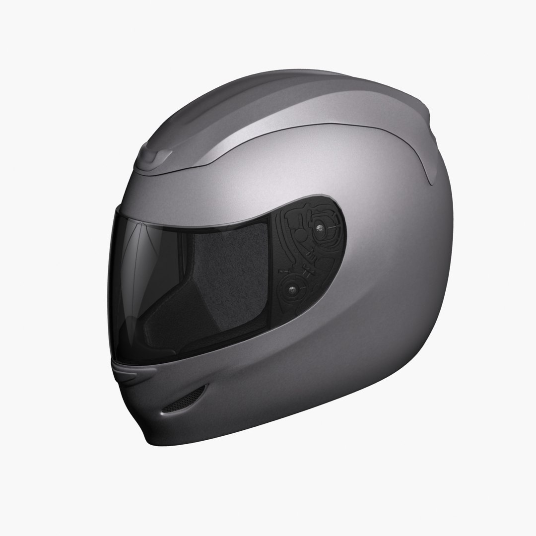 helmet gray colors 3d model