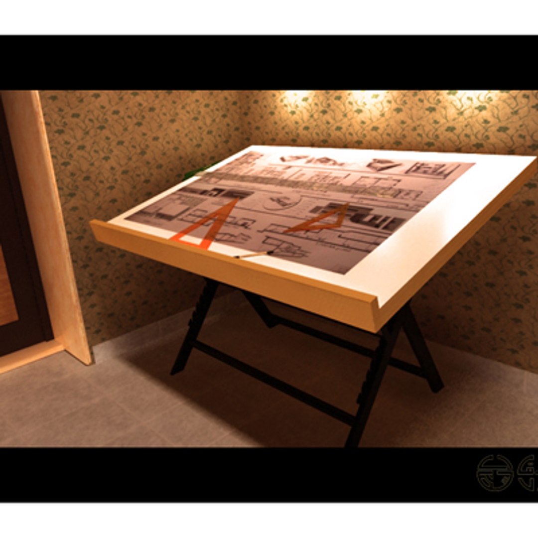 3d Drawing Table Mrsam Model