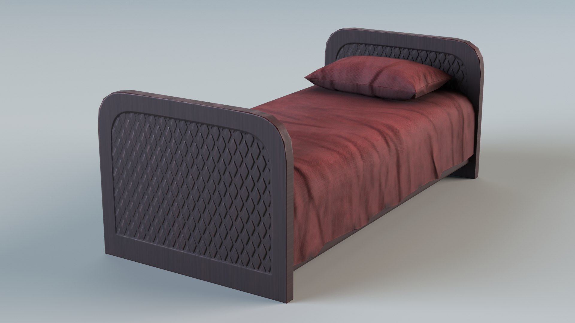 3D Old Single Bed - TurboSquid 1914656