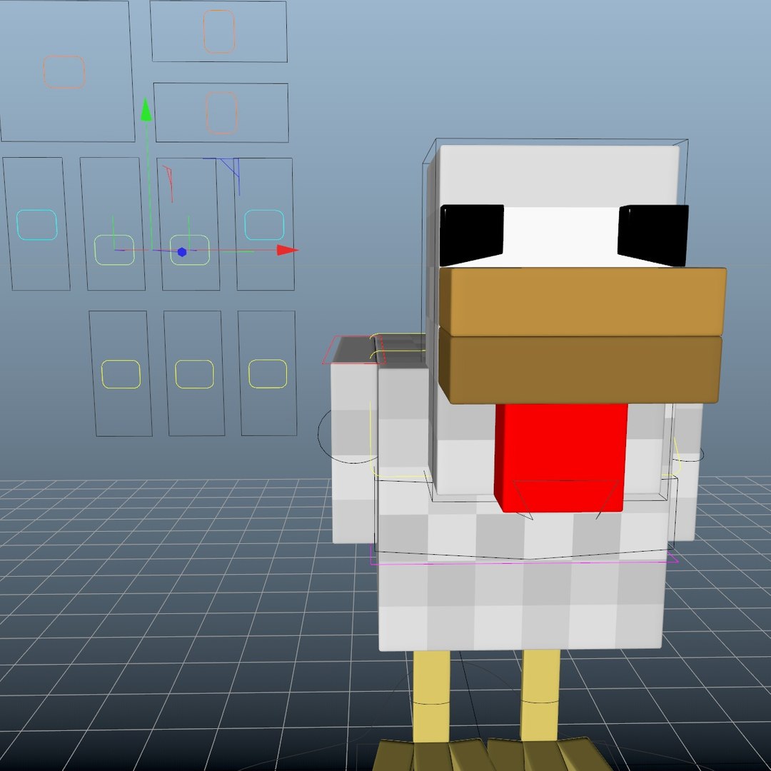3d c4d chicken raptor rig
