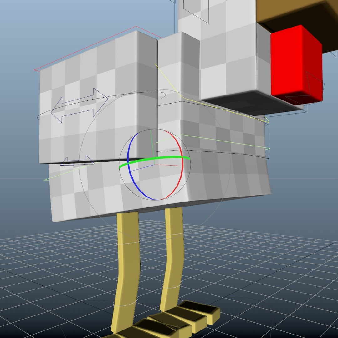 3d c4d chicken raptor rig