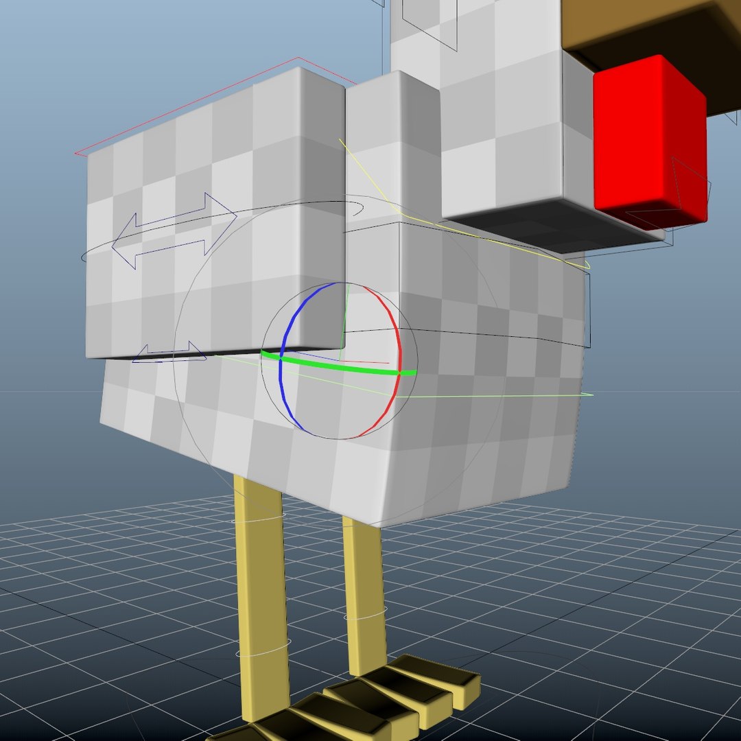 3d c4d chicken raptor rig