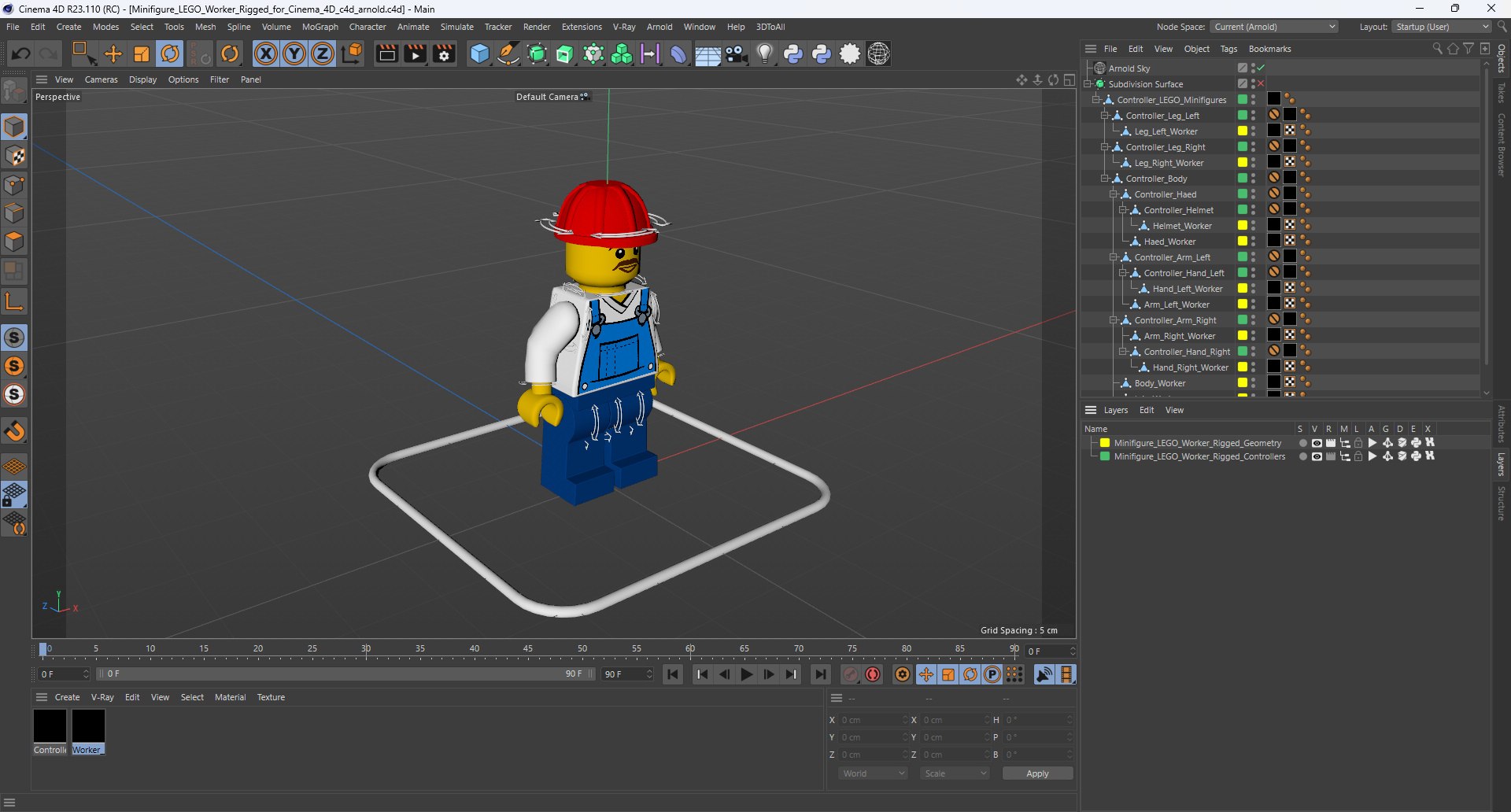 3D Minifigure LEGO Worker Rigged For Cinema 4D - TurboSquid 2295222