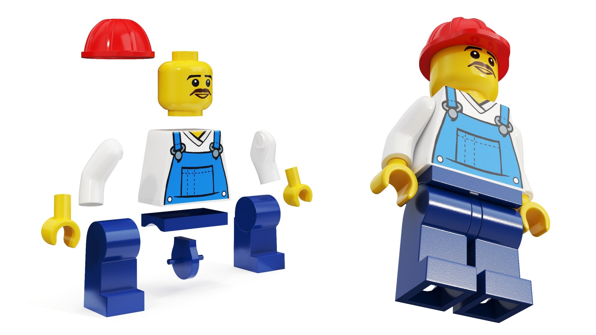 3D Minifigure LEGO Worker Rigged For Cinema 4D - TurboSquid 2295222