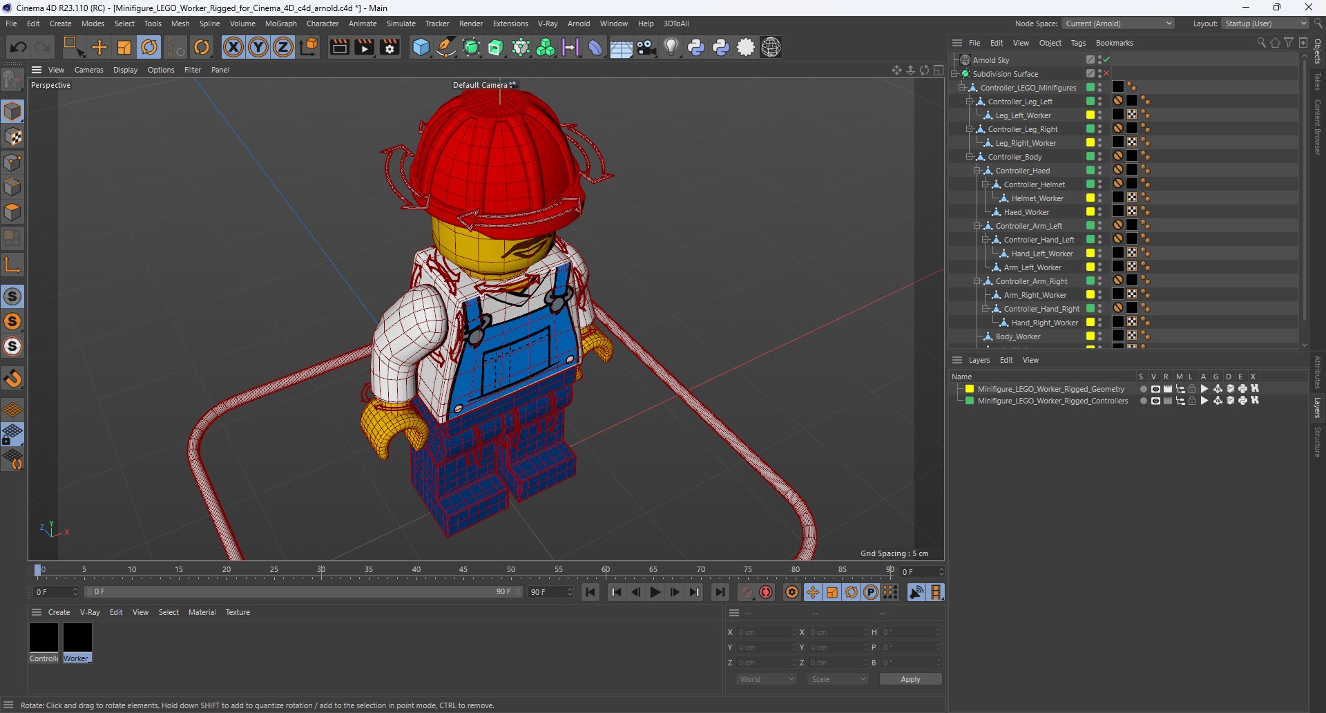 3D Minifigure LEGO Worker Rigged For Cinema 4D - TurboSquid 2295222