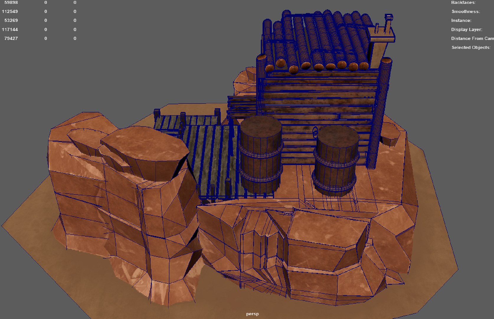 3D A Stylised House Set In An Environment Of Desert 3D Model ...