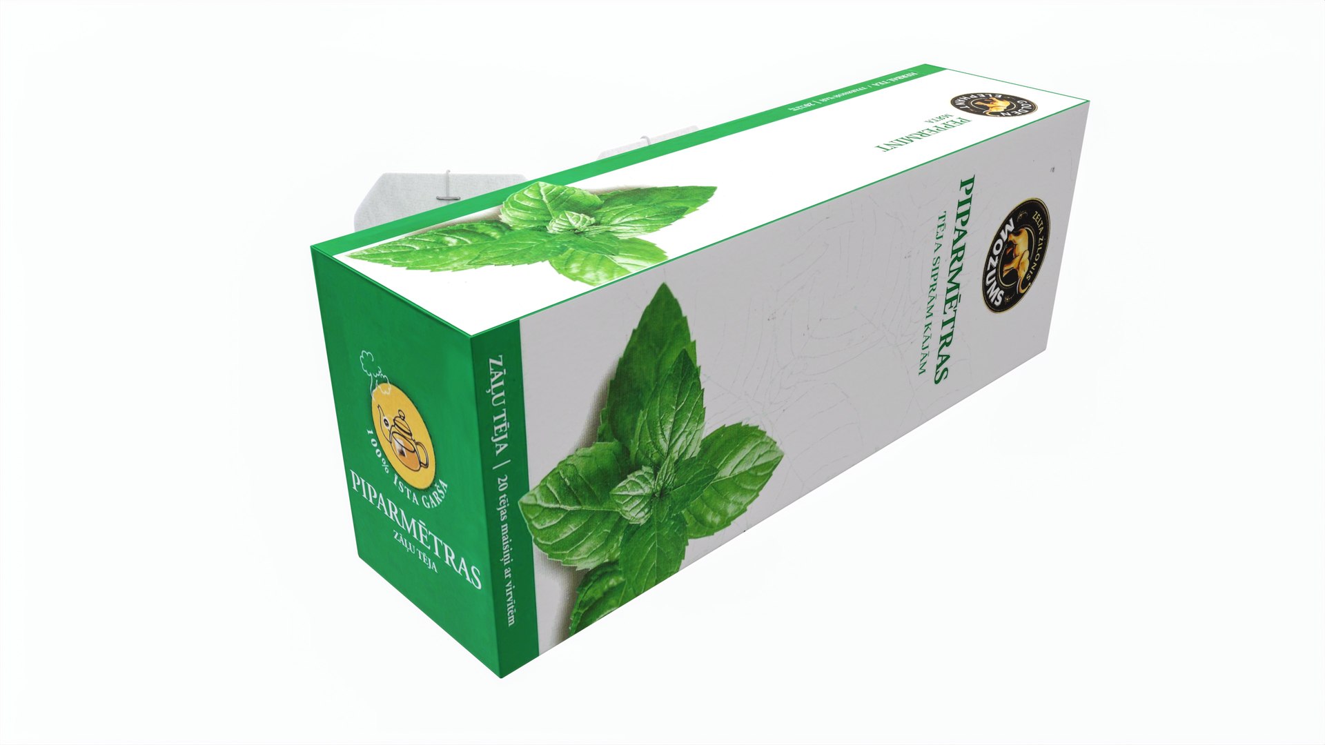 3D Peppermint Tea Paper Box With Tea Bags - TurboSquid 2224926