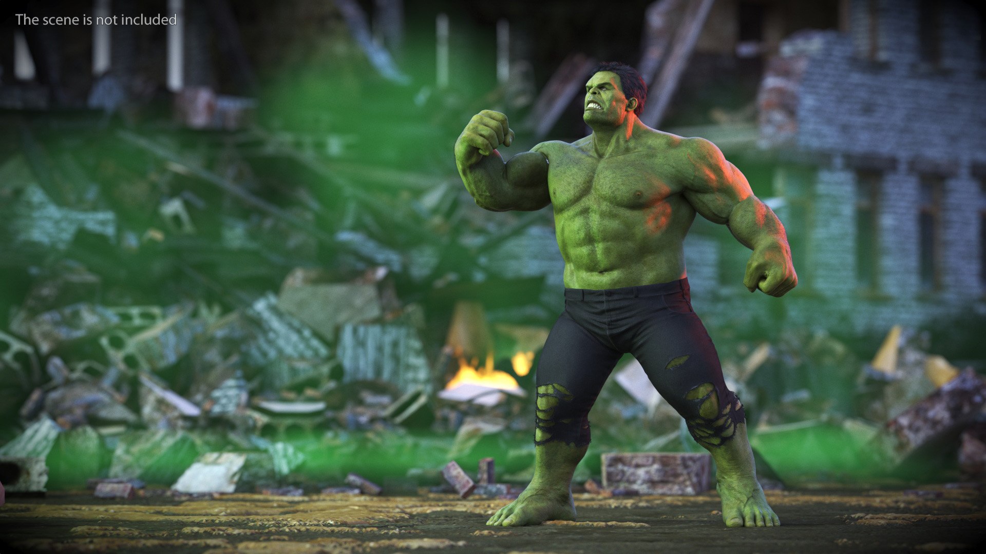 Hulk Angry Pose Fur For Cinema 4D Model - TurboSquid 2425625