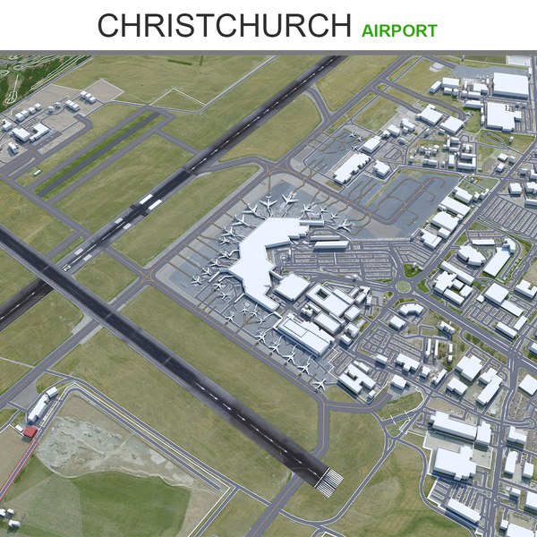 modelo 3d Christchurch Airport - TurboSquid 2013496