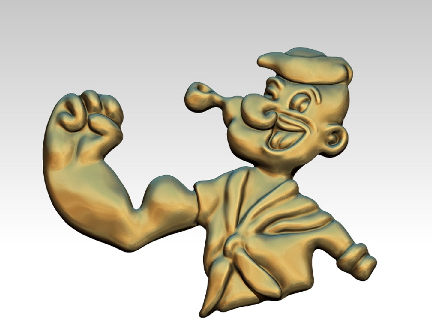 3D Cartoon Popeye Pendant Jewelry Model - TurboSquid 1322743