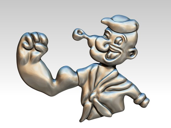 3D cartoon popeye pendant jewelry model - TurboSquid 1322743