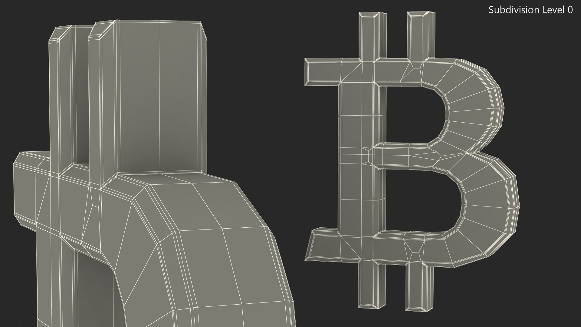 3D Bitcoin Symbol Gold Model - TurboSquid 1686375
