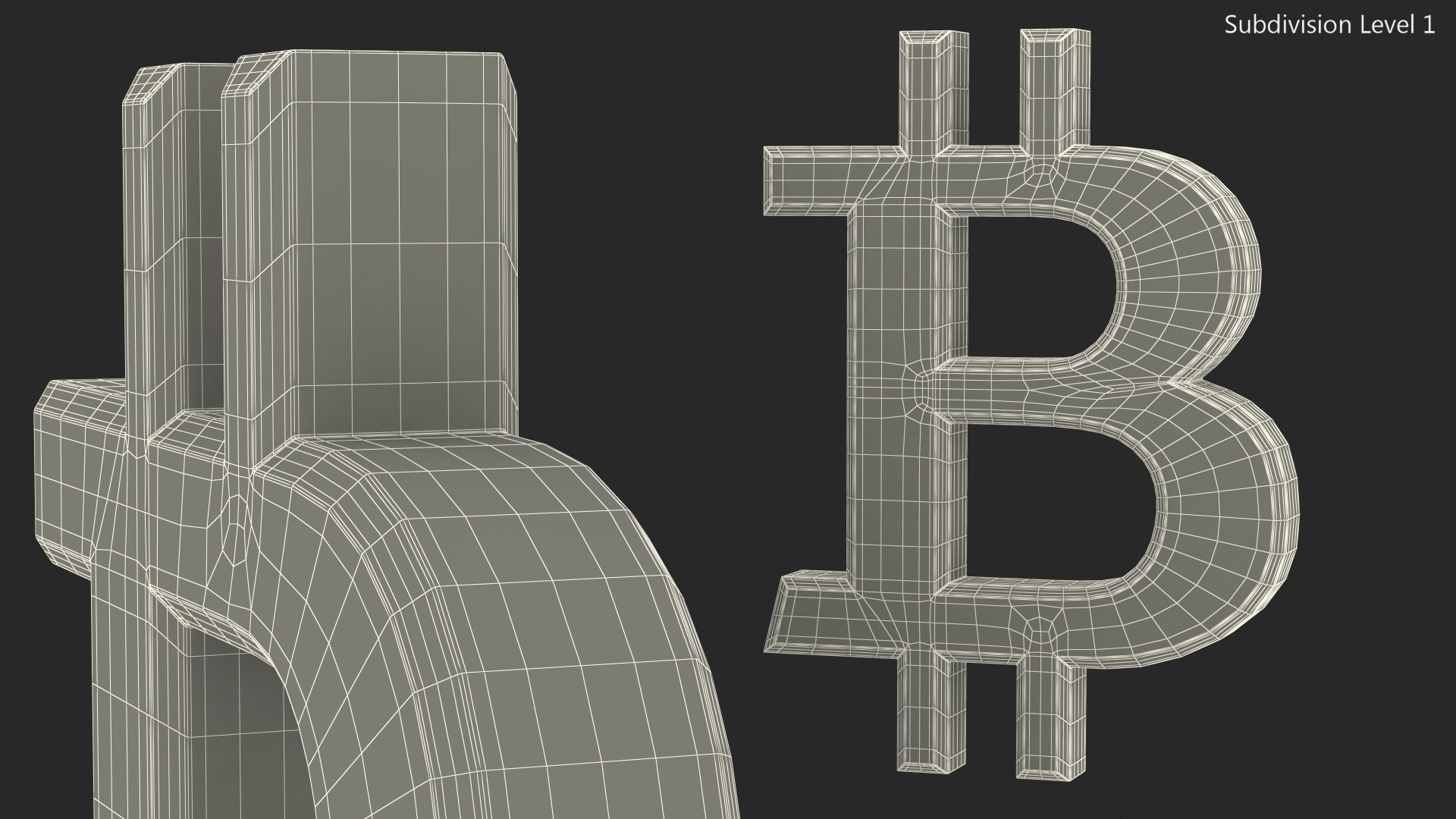 3D Bitcoin Symbol Gold Model - TurboSquid 1686375