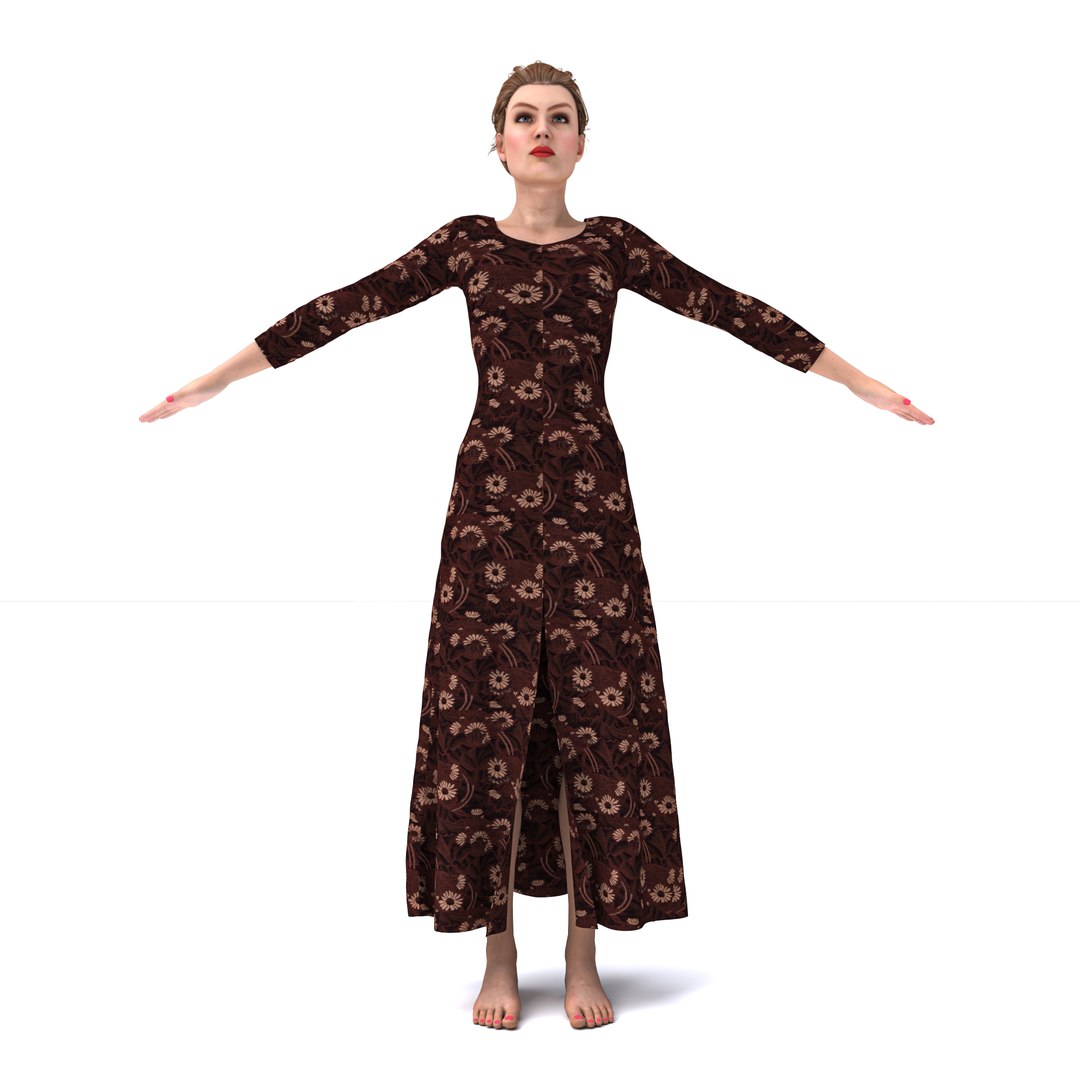 3D Character Female Clothing Model - TurboSquid 1616658